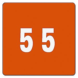Smead DCC Color-Coded Numeric Label, 5, Label Roll, Brown, 250 Labels per Roll (67425)