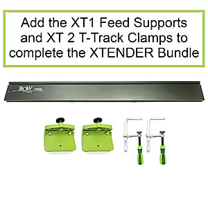 BOW Products 46” XT XTENDER Fence - T-Track Table Fence System with Multiple T-Slots for Woodworking Accessories - Fits Portable Table Saws, Cabinet Saws, and Band Saws - XT546 (Fence Only)