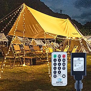 Globe String Lights, 100Led 59FT Fairy Lights Plug in 8 Modes with Remote Control Waterproof Outdoor Indoor String Lights, Fairy Lights for Bedroom, Garden, Party, Wedding, Warm White