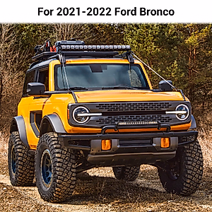 Hoolcar Roll Bar Fire Extinguisher Holder 2.5-3LB Adjustable Extinguisher Strap Mount for 2021-2022 Ford Bronco, Black, 1PC