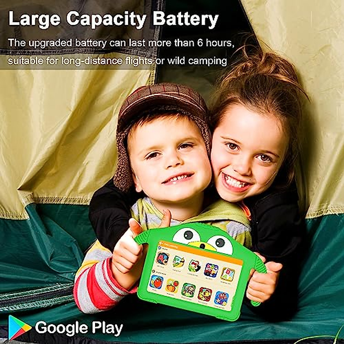 RliyOliy Kids Tablet, 7 inch 3GB RAM 32GB ROM, Android 11 Tablet for Kids, Toddler Tablet with Bluetooth, WiFi, Parental Control, Dual Camera, GMS, Kids App Pre-Installed