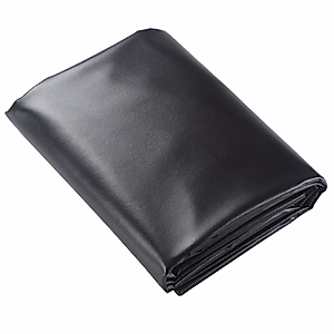 Picheng Vinyl Faux Leather Sheets: Black Smooth Faux Leather Fabric Waterproof 54" x 36" Vinyl Upholstery Leather Soft Synthetic for Upholstery Car, Bags,DIY Crafts (Black)