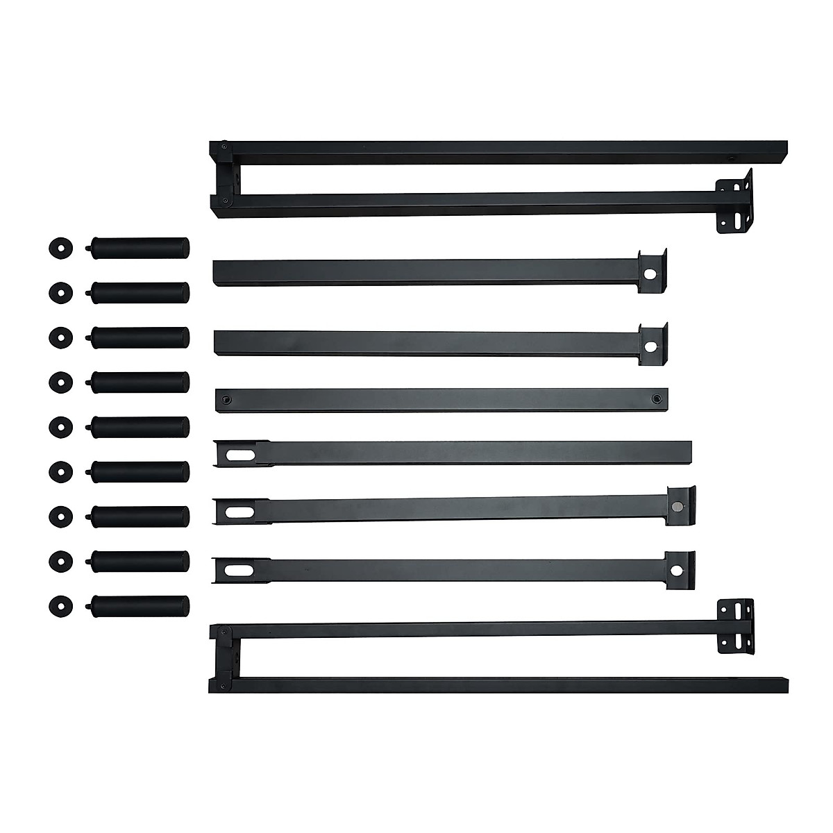 7 Inch Full Size Metal Bed Frame for Box Spring and Mattress, 9-Leg Support Box Spring Base, Easy Assembly Tool-Free Heavy Duty Bedframe Black