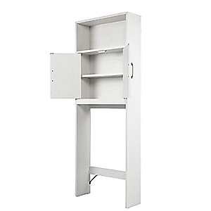 ODIKA Over The Toilet Storage Cabinet, Bathroom Shelves Over Toilet, Bathroom Storage Cabinet Organizer, Light Grey Wood Grain