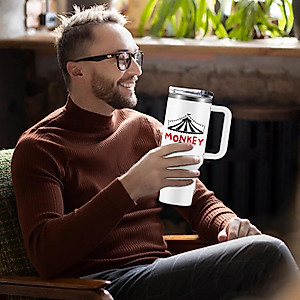 NIAXAUYT Crap Turns Out This Is My Circus Tumbler 40 oz, Funny Birthday Gifts for Mom Grandma Boss, Mother's Day Christmas Mom Gifts from Daughter Son, Those Are My Monkeys Stainless Steel Coffee Cup