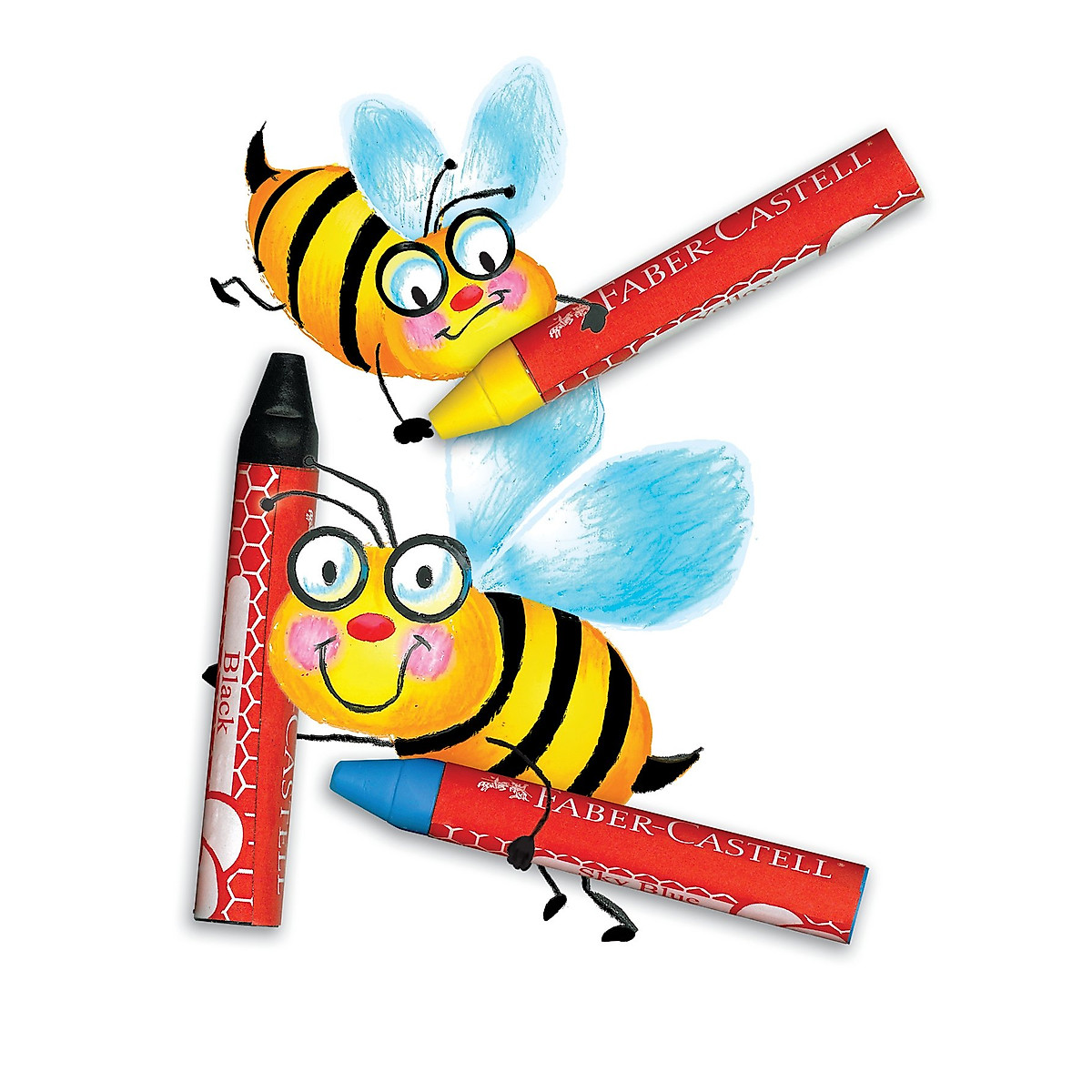 Faber-Castell Beeswax Crayons in Durable Storage Case, 12 Vibrant Colors