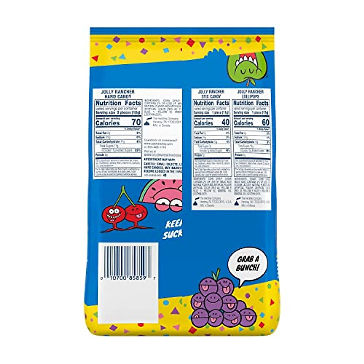 JOLLY RANCHER Assorted Fruit Flavored Mixed Hard, Individually Wrapped Candy Bulk Variety Bag, 46 oz