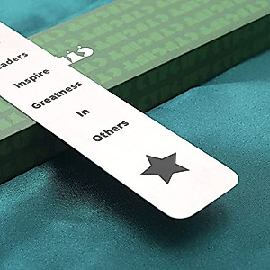 Thank You Boss Appreciation Gift Great Leaders Bookmark for Men Boss Day Gifts for Women Supervisor Mentor Boss Lady Office Retirement Pm Leaving Going Away Goodbye Manager Birthday Christmas Gifts