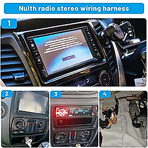 NuIth Radio Stereo Wiring Harness Antenna Adapter Connector Plug Kit for 2003-2006 Chevy Silverado/Suburban GMC Sierra/Yukon, Buick Century/Rainier/Rendezvous Aftermarket Radio Wire Cable
