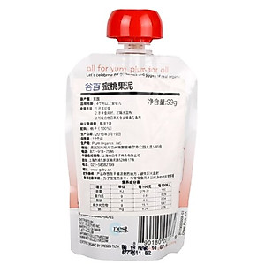 Plum Organics Just Fruit, Peaches, 3.5-Oz Pouches (Pack of 12)