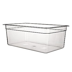 Restaurantware Met Lux Full Size Food Storage Container 1 8 Inch Deep Proofing Box - Rectangle Graduated Measurements Clear Plastic Food Grade Storage Container Dishwashable Lids Sold Separately