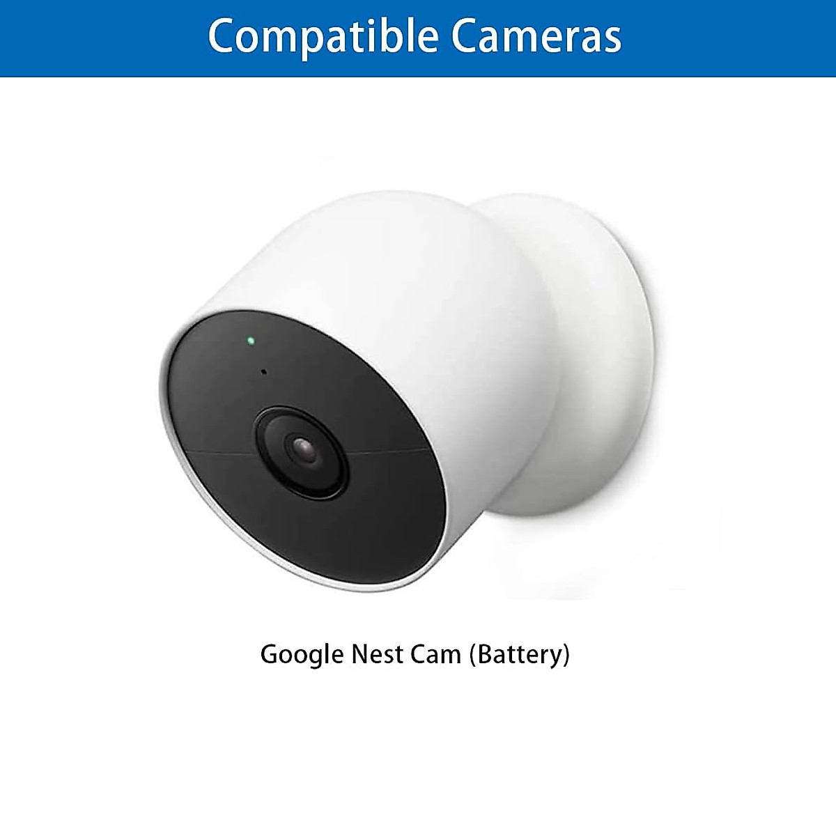 VVHOOY Anti-Theft Anti-Drop Security Chains Compatible with Google Nest Cam Outdoor(Battery), Rustproof Protection Cable Prevent from Falling, 4 Pack