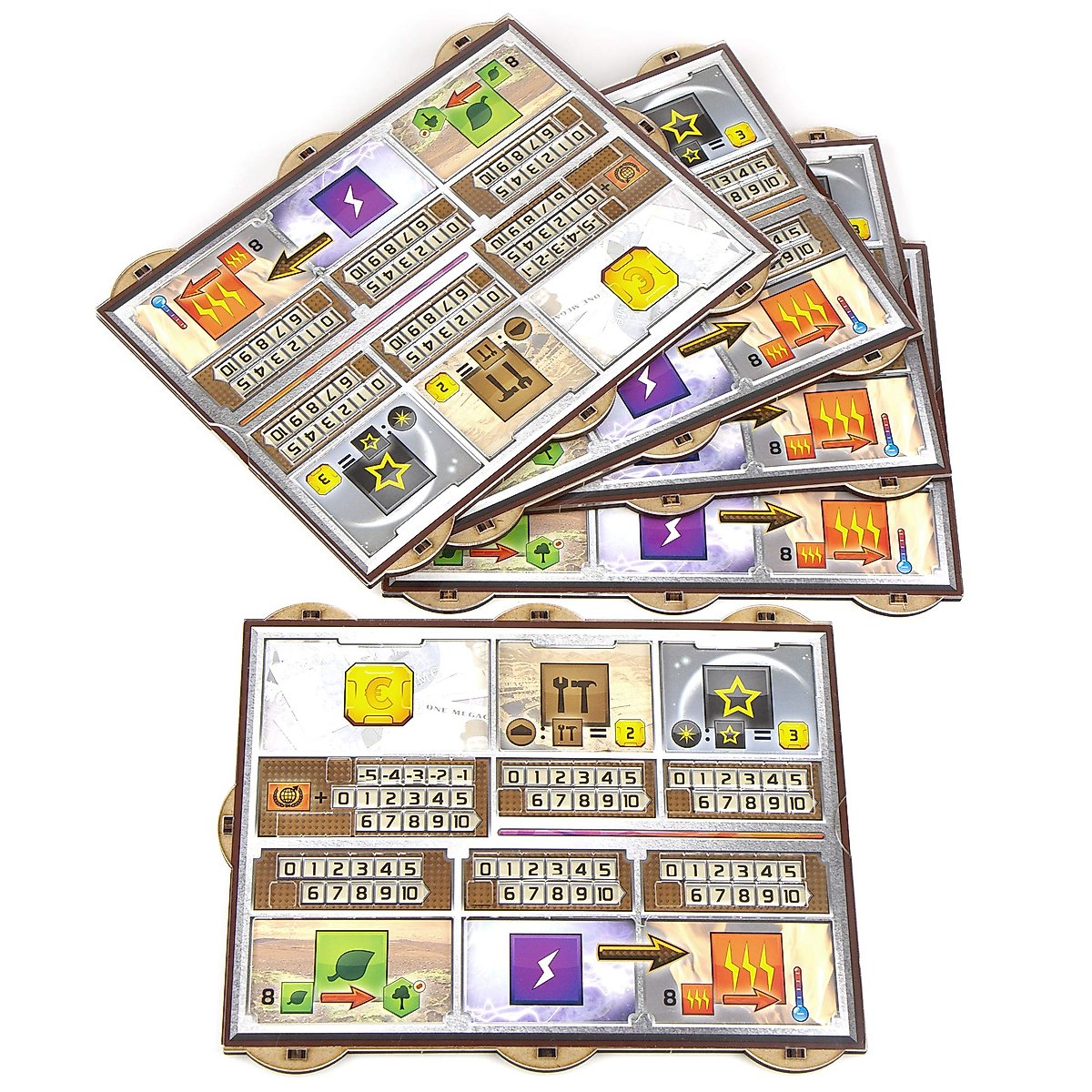 TowerRex Board Game Organizer for Terraforming Mars board game box, Terraforming Mars boardgame expansions, Turmoil, Colonies expansion, Prelude expansion, Hellas and Elysium expansion, Venus Next