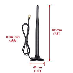 Haloview A6 Antenna High Gain 2.4G Aerial Antenna Signal Booster Amplifier Modem Directional Adapter with 0.6M Cable for Haloview BT7