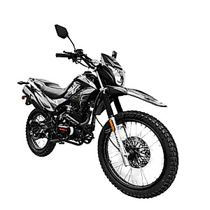 HHH New XHawk ENDURO 250cc Dirt Bike Motorcycle RPS Dual Sports Bike Dirtbike Enduro Bike Adult Motorcycle Bike 250cc 5 Speed Manual Clutch STREET Scooter - Color Black