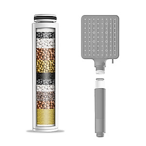 Shower Head Filter for Handheld Shower Head, 1 Pack Replacement Water Softener Filters for Hard Water - Remove Chlorine and Harmful Substances to Protect Your Skin & Hair