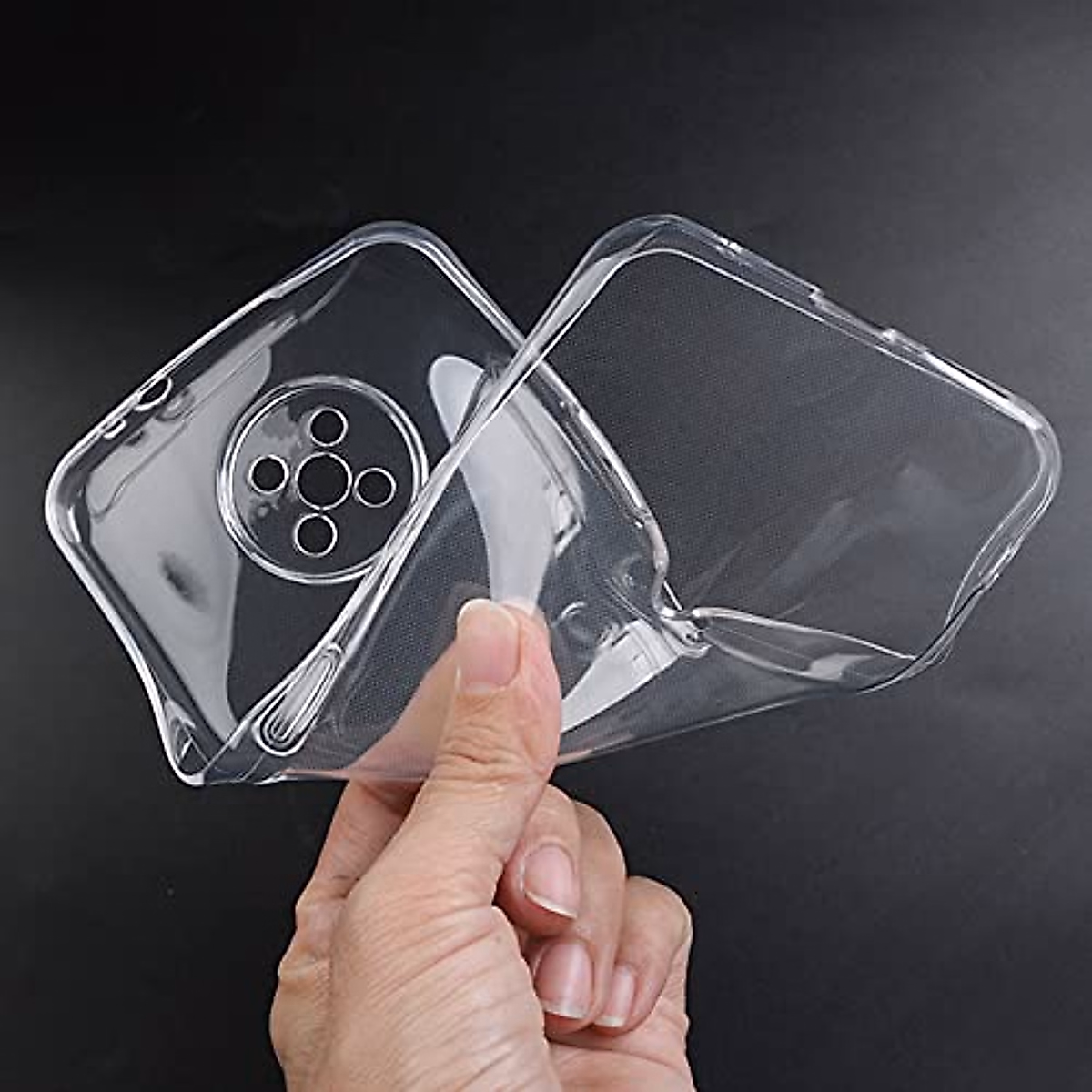 Ytaland for Nokia G50 5G Case, with 2 x Tempered Glass Screen Protector. Crystal Clear Silicone Shockproof TPU Bumper Protective Phone Case Cover