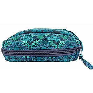 DIWI Quilted Bible Cover Medium Sizes 8.75 X 6.25 X 2.5 Inches Good Book Case (M, C1 Green Fence)