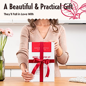 noonberry Potato, Onion & Garlic Storage Bin Set, 3 Metal Kitchen Containers with Ventilation Holes, Matte Alabaster White, Vintage Farmhouse Canisters