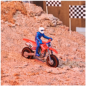 Supercross, Authentic 5-Pack of 1:24 Scale Die-Cast Motorcycles with Rider Figure, Toy Moto Bike for Kids and Collectors Ages 3 and up