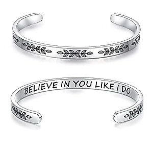 Believe in You Like I Do Bracelets for Teen Girls Women - Stocking Stuffers Christmas Gifts for Teenage Girls Women Teens 10 12 13 Year Old Girl Birthday Valentines Day Gift Idea Thinking of You Gifts
