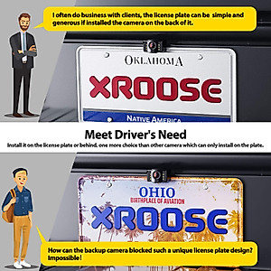 Backup Camera for Truck: 5''HD 1080P Front Rear View Monitor kit IP69 Waterproof Night Vision DIY Grid Lines for Car RVs Trucks Campers Bus Semi-Trailers Pickup Xroose S3