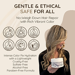 Vitamins Keratin Purple Hair Mask - Violet Blue Protein Deep Conditioner Treatment - Toner for Blonde Platinum Silver Gray Ash or Brown Colored Dry and Damaged Brassy Hair