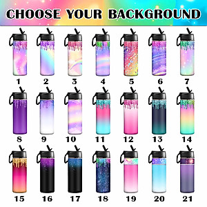 MyPupSocks Personalized Insulated Water Bottle Custom Kids Glitter Water Bottle with Name Water Bottle Custom Gift for Girl Back to School