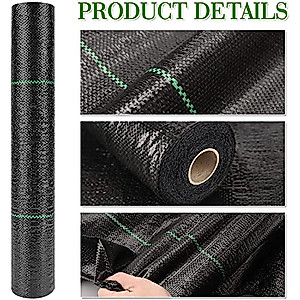 4ft x 100 ft Weed Barrier Landscape Fabric Heavy Duty Weed Control Fabric Eco-Friendly Ground Cover Weed Cloth