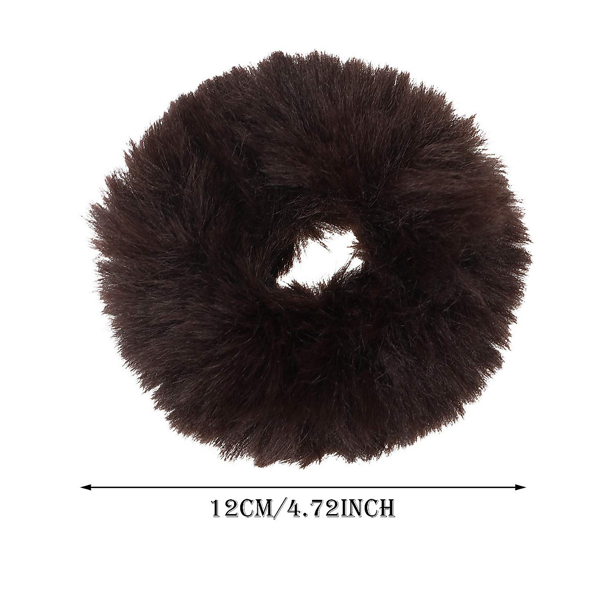 16 Pieces Rabbit Fur Hair Accessories: Fluffy Scrunchies, Pom Pom Hair Ties, and Elastic Ponytail Holders for Women and Girls (Color Set 1)