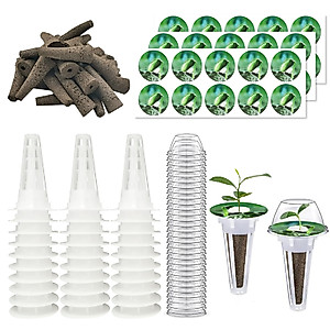 120pcs Seed Pod Kit for Aerogarden Hydroponics Garden Accessories for Starting System Grow Anything Kit with 30 Grow Sponges, 30 Grow Baskets, 30 Grow Domes，30 Pod Labels Compatible