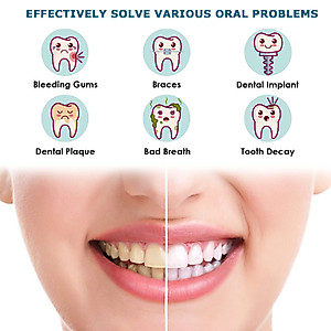 Water Flosser and Ultrasonic Electric Toothbrush Combo + 4 Pack Replacement Toothbrush Heads Compatible with ANWIEL