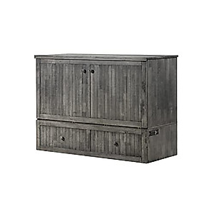 Mega Solutions Murphybedz Tuscany Murphy Cabinet Chest Bed with Charging Station 6 Inch, Queen (Galaxy Grey)