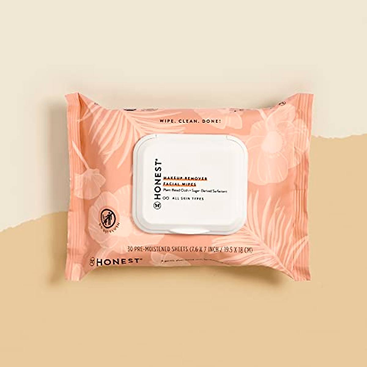 Honest Beauty Makeup Remover Facial Wipes | Plant-Based, Hypoallergenic | 30 Count 3 Pack