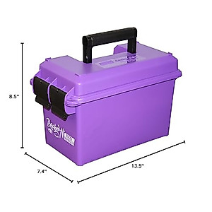 MTM AC50C-25 Ammo Can, 50-Caliber, Heavy-Duty Dual Latching System, Rugged Polypropylene Plastic, O-Ring Seal System, Water Resistant, Bulk Ammo Storage, USA Made, Purple