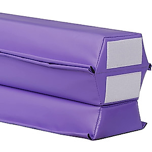 Oteymart 9FT Folding Balance Beam Extra Firm Foam Floor Gymnastic Beam Anti-Slip Base Equipment for Home Training, Kids, Adults