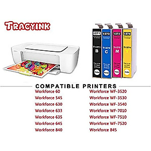 Tracyink Remanufactured Ink Cartridge Replacement for Epson 127 T127 Used for NX530 NX625 WF-3520 WF-3530 WF-3540 WF-7010 WF-7510 WF-7520 545 645 Printer (2 Cyan, 2 Magenta, 2 Yellow) 6 Pack