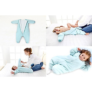 RESTCLOUD Baby Sleep Bag with Feet Winter, Wearable Blanket with Legs, Sack for Toddler Thicken 2.5 TOG (6-18 Months, Small)