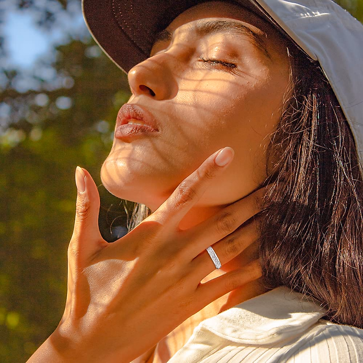 Beyond Brilliance 1.0 Carat Diamond, Channel-Set 14K White Gold Princess Cut 11-Stone Diamond Bridal Wedding Band Ring (J-K, SI1 -SI2) Natural Diamond Wedding Band For Women | Gift Box Included Size-6.5