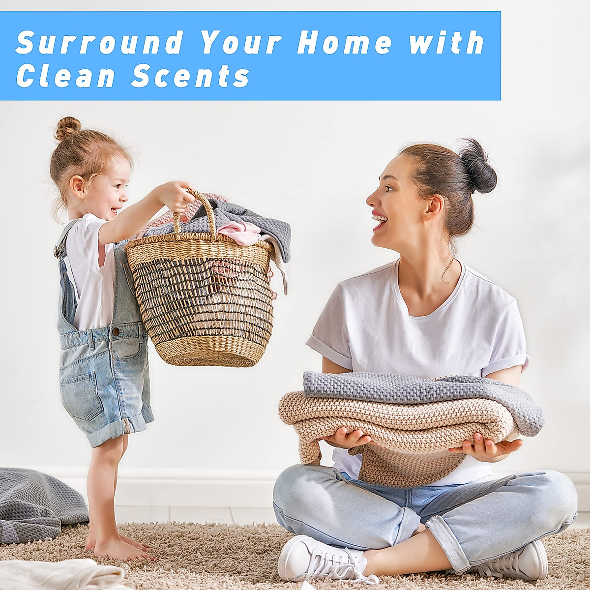 Clean Fragrance Oil, ESSLUX Essential Scented Oils for Diffuser for Home, Premium Soap Candle Making Scents, Aromatherapy Oils Collection for Laundry, Humidifiers, Fresh Scents for Spring Summer