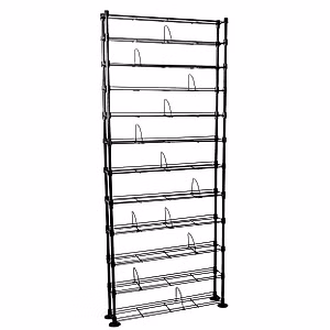 Atlantic Maxsteel 12 Tier Shelving - Heavy Gauge Steel Wire Shelving for 864 CD/450 DVD/Blu-Ray/Games in Gunmetal,38408071