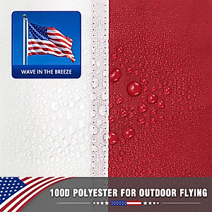 5x3 Ft American Outdoor Flag US Flag Bright Color and UV Fade Proof Canvas Header and Double Stitched - USA Flags with Brass Grommets