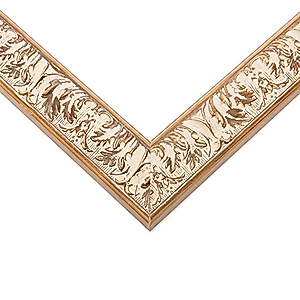 10x8 Frame White Ornate Picture Frame Complete Wood Picture Frame with UV Acrylic, Foam Board Backing & Wall Hanging Hardware