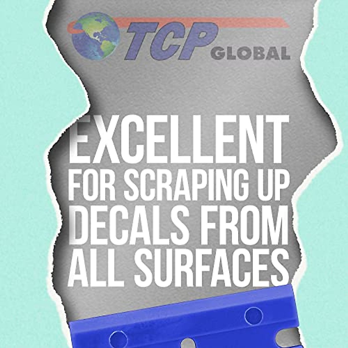 TCP Global 100 Piece Plastic Razor Scraper Blades with Extra Sharp Chisel Edge, Remove Decals, Stickers, Adhesive, Clean Glass