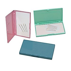 3Pcs Magnetic Needle Storage Case Magnetic Sewing Needle Holder Needle Organizer Portable Needle Keeper Pin Organizer Container Tool for Cross Stitch Sewing Knitting Pin Needle Storage （Patterned）