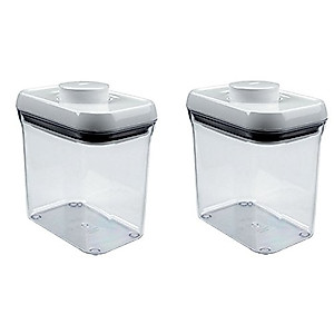 Oxo 1071400 1.5 Quart POP Rectangle Food Storage Container - Quantity 2, Clear, 1.5 Quart