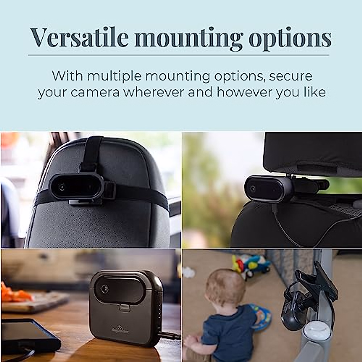 Tiny Traveler | Portable Video Baby Monitor, Wireless Baby Car Monitor Camera with Sound, Auto Night Vision HD 720p 5" Touchscreen LCD Monitor, Wireless 2.4G 33ft Range Baby