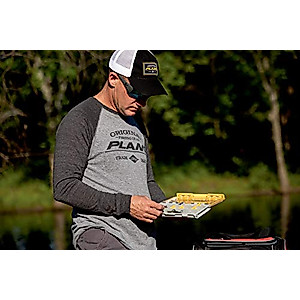 Plano EDGE 3500 Premium Tackle Storage with Rustrictor Rust-Resistant Technology, Gray and Yellow, Waterproof Terminal Tackle Box Organization, Small