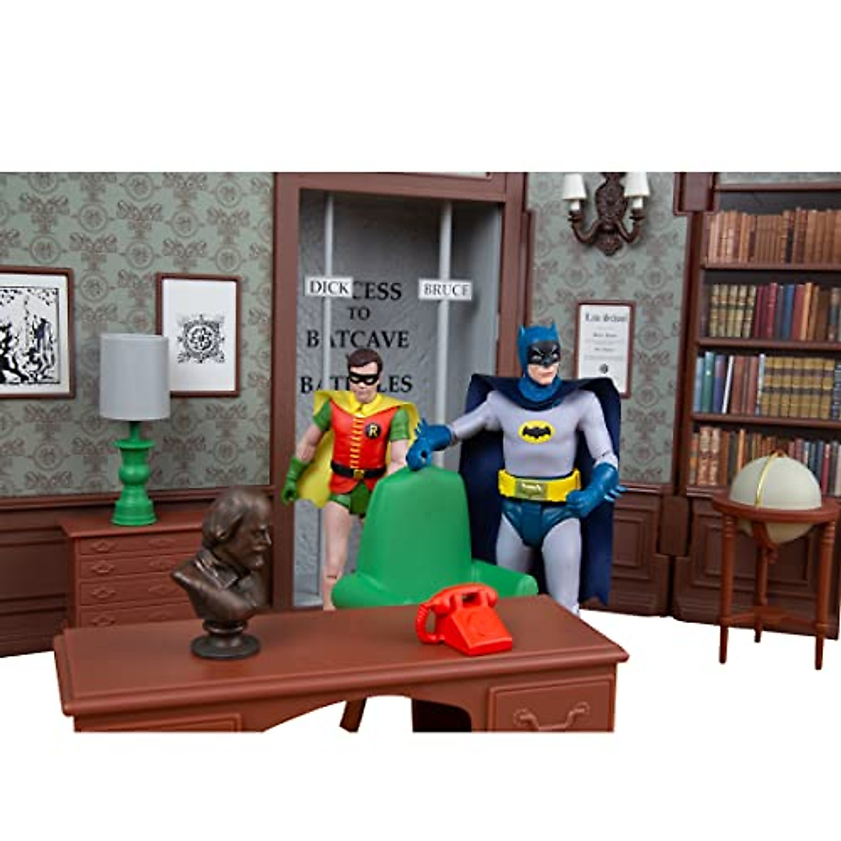 McFarlane Toys - DC Retro Wayne Manor Library (Batman 66') Playset