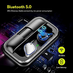 mifo TWS Wireless Earbuds O5 Bluetooth 5.0 IP67 Waterproofed Hi-Fi Headphones Bluetooth Earbuds for Running with 2600mAH Portable Charging Case